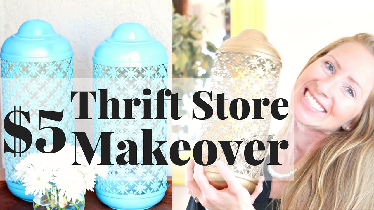 Thrift Store Makeover | $5 Goodwill Challenge - YouTube