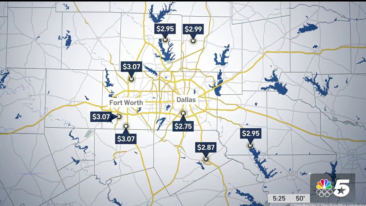 Gas prices on the rise in the DFW Metroplex - YouTube