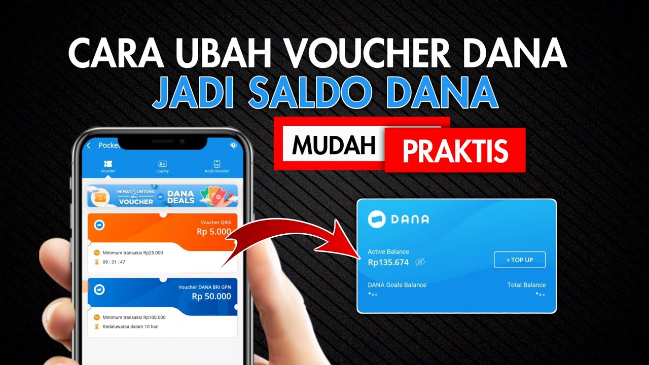Cara Mudah Ubah Voucher Dana jadi Saldo Dana || Voucher QRIS Dana jadi ...