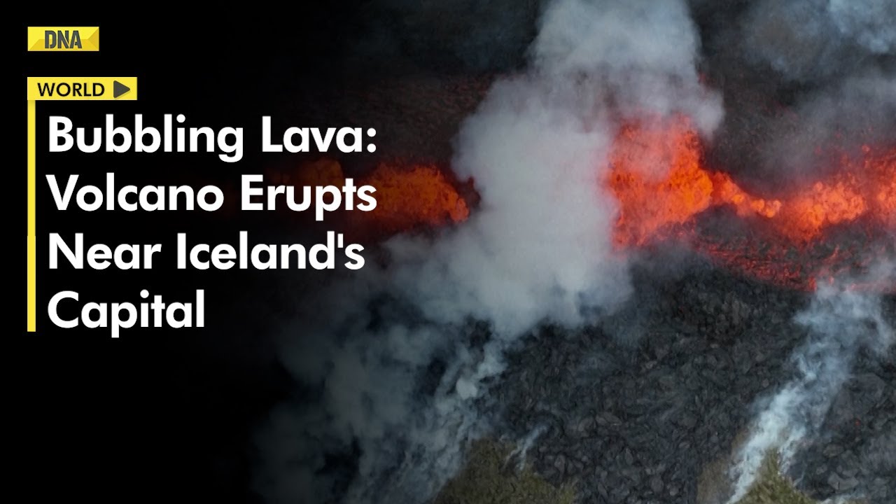 Volcanic Eruption: Lava bubbling Away As Volcano Erupts Near Iceland's ...