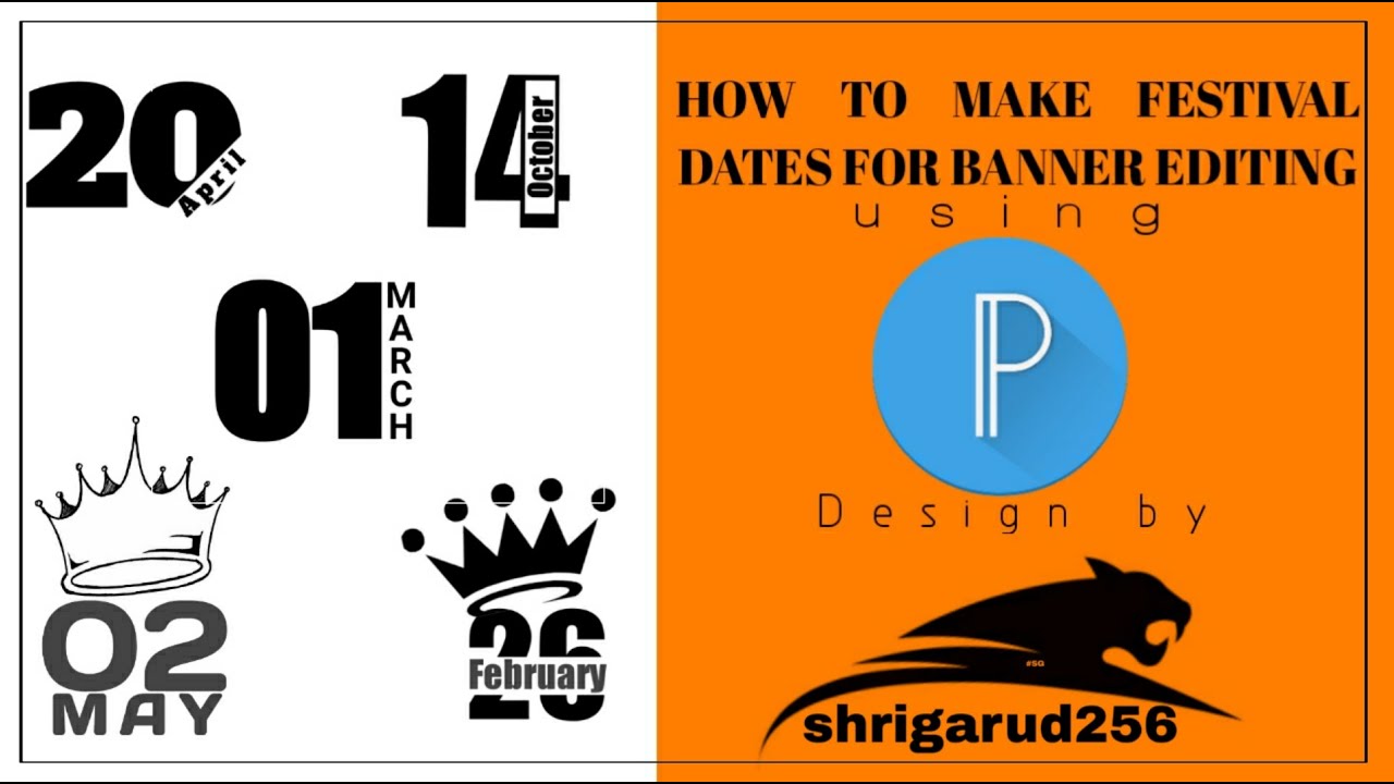 Banner date design tutorial || Date png ||Pexallab editing ...
