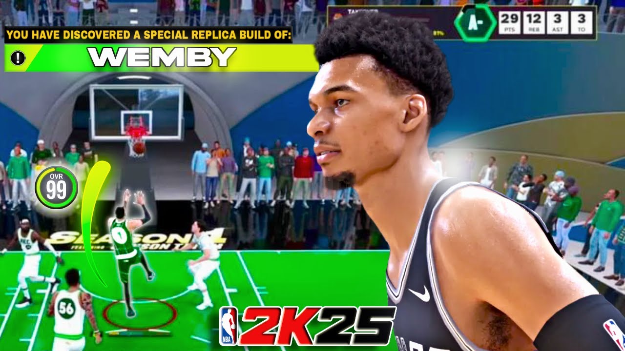 My 7FT DEMIGOD wemby CENTER BUILD is AMAZING on NBA 2K25.. - YouTube