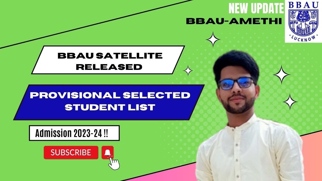 BBAU SATELLITE CAMPUS AMETHI STUDENT SELECTED LIST 2023-24 | #bbau # ...