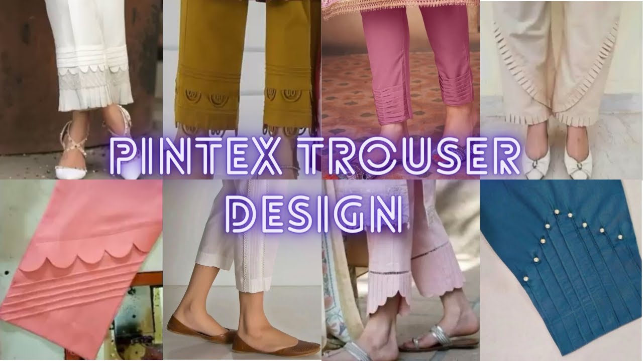 trendy unique Pintex trouser design. - YouTube