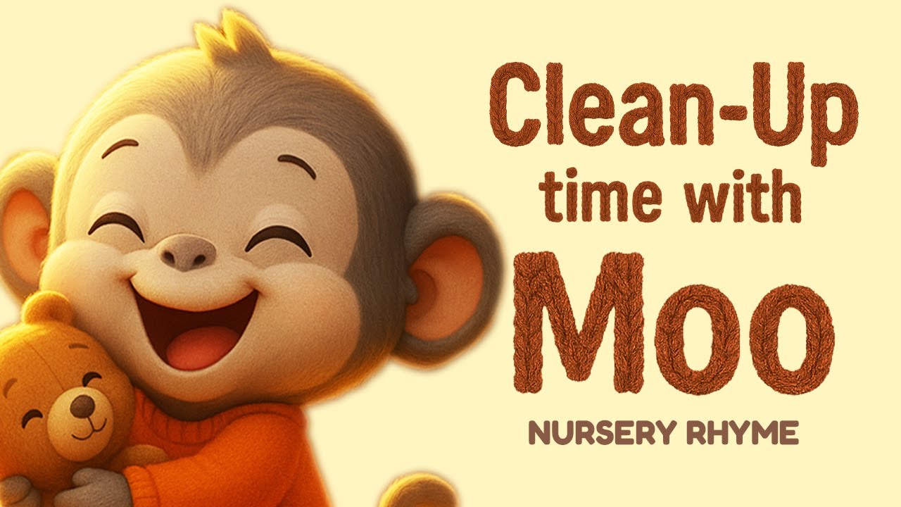 Clean Up with Moo | Clean Up Song for Kids | Sing Along Nursery Rhyme ...