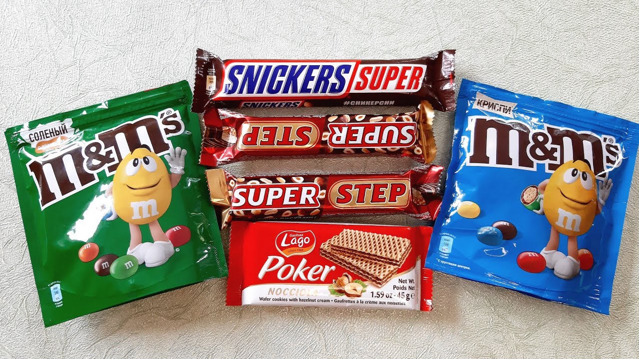 M&M Snickers Waffles Poker Chocolate Kids JOY - YouTube