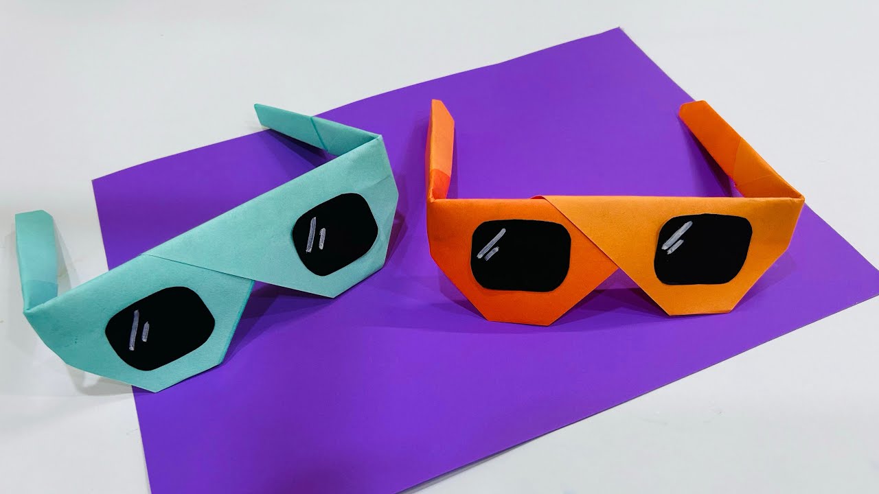 How to make an Origami Glasses |paper craft ideas| Paper folding craft ...