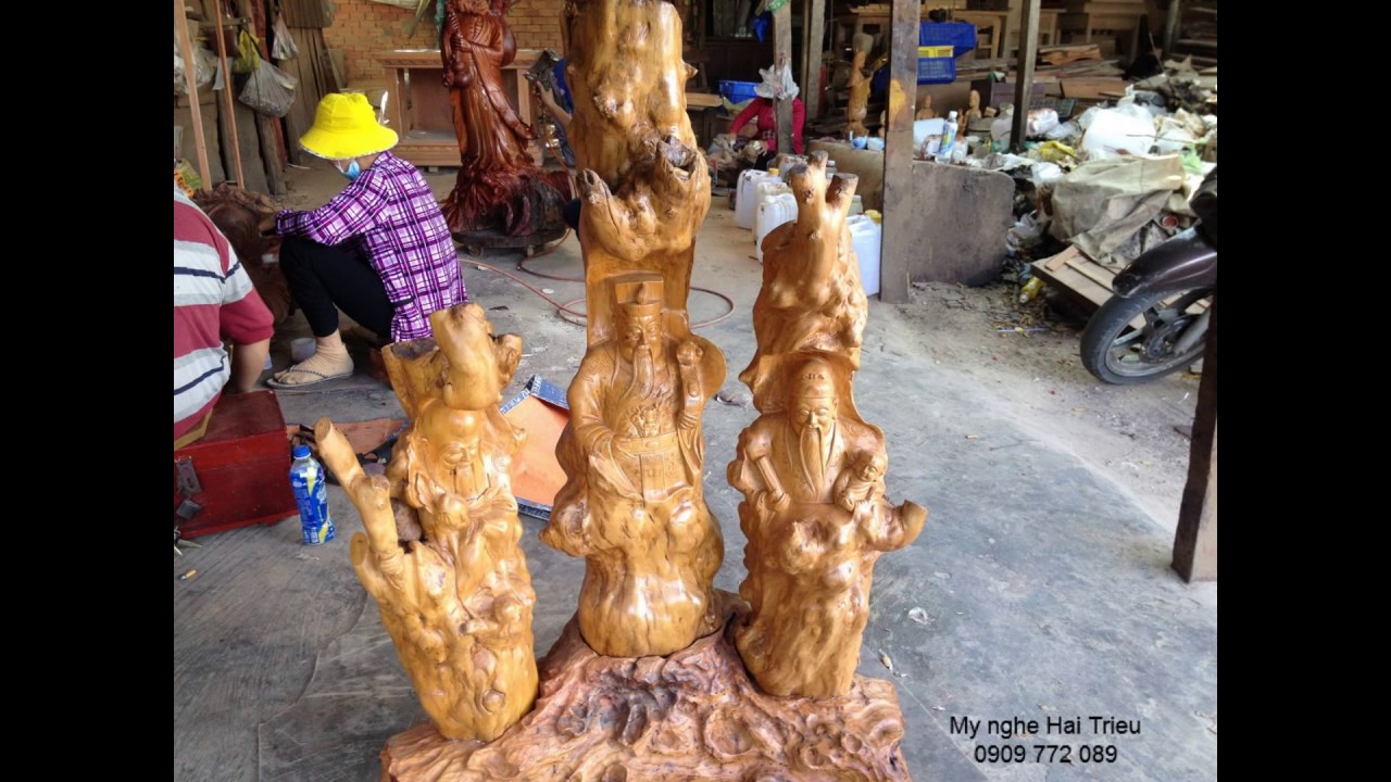 Phuc-Loc-Tho statues are medium size is sutable for decoration - YouTube