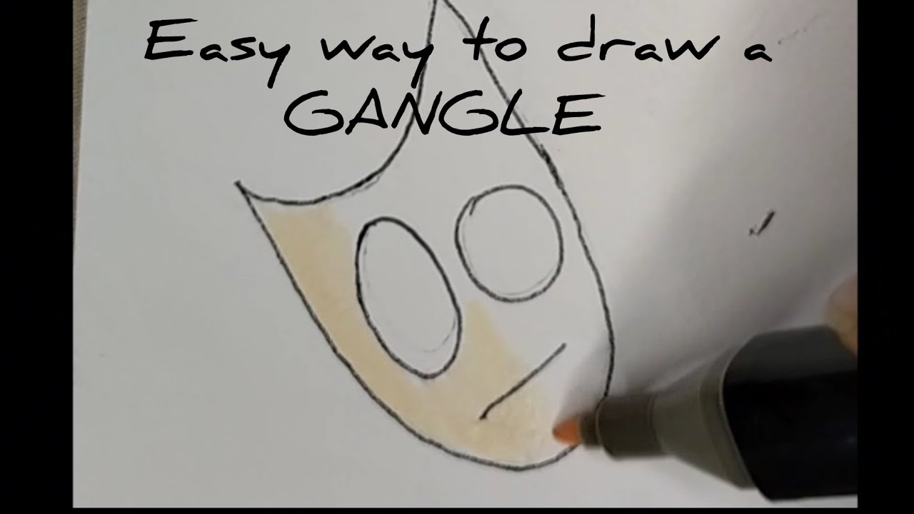 Easy way to draw a GANGLE #art #colours #theamazingdigitalcircus # ...