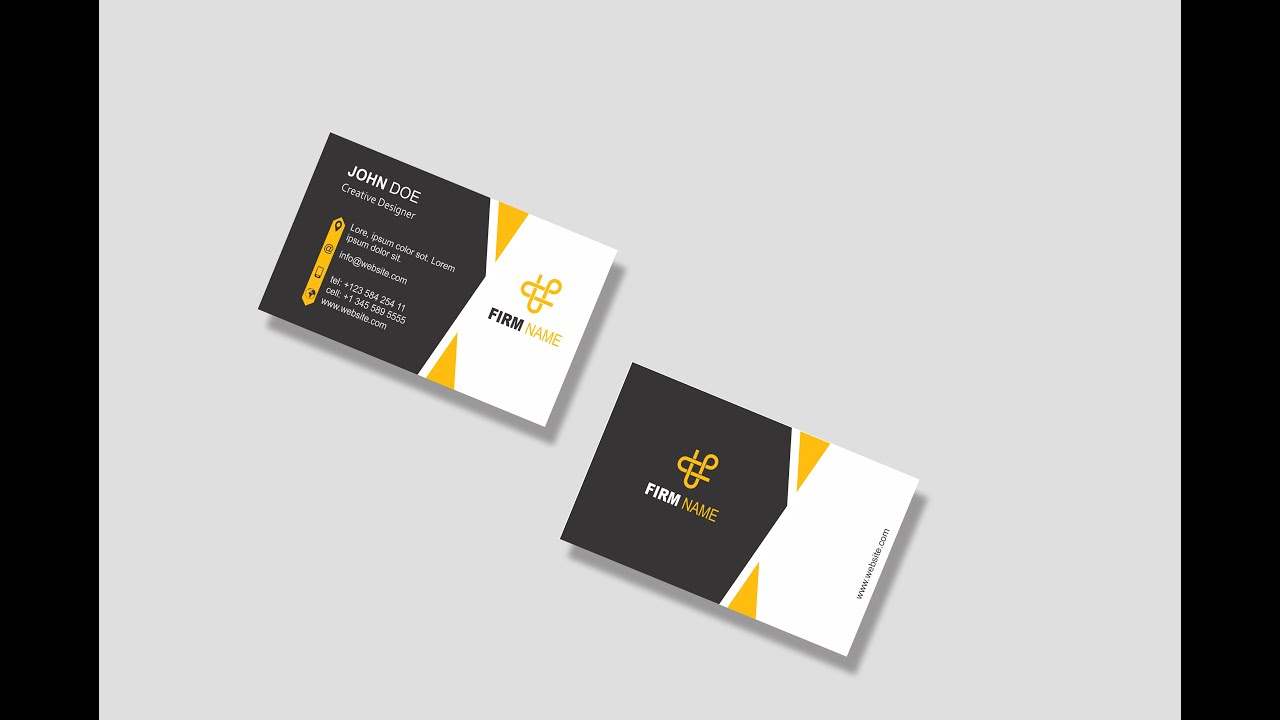 Business Card Idea in CorelDRAW | SIMPLE CARD DESIGN |TEMPLATE ...