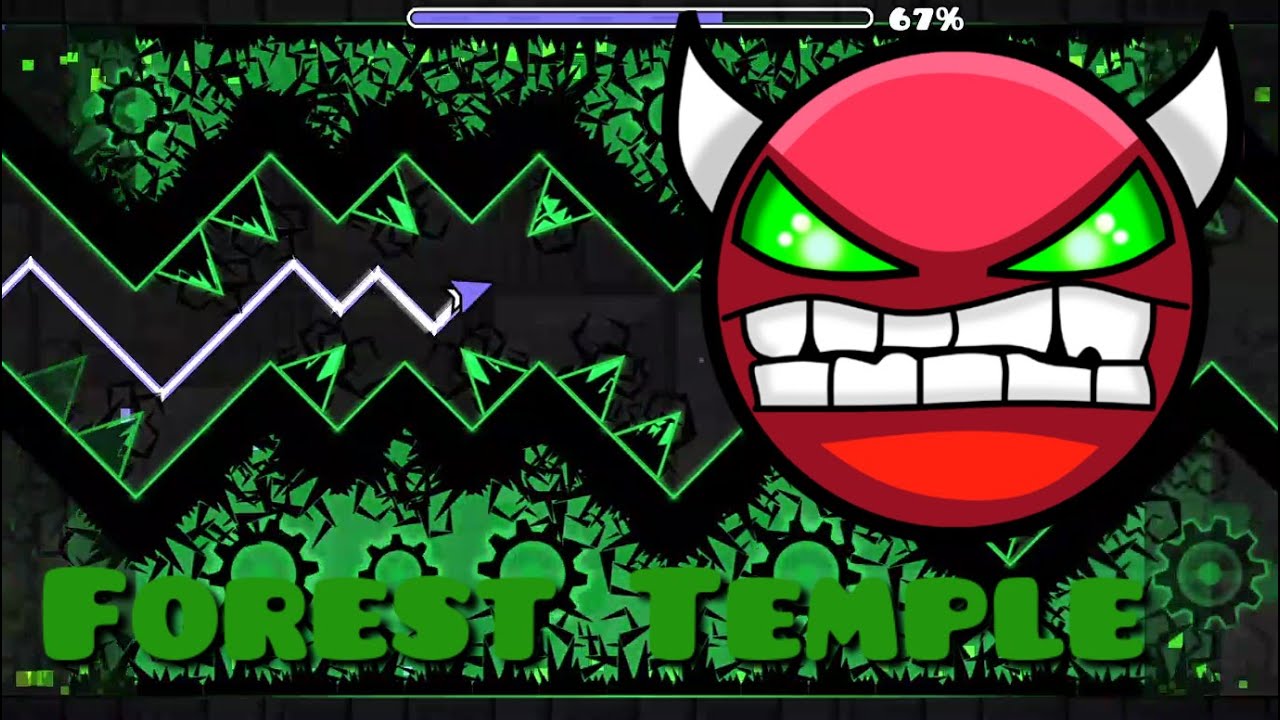 "Forest Temple" (Hard Demon) By: Michigun | Geometry Dash 2.11 - YouTube