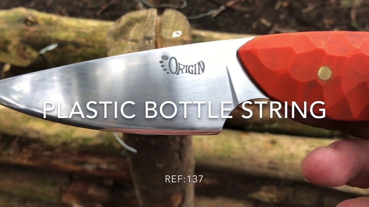 Origin knives Nameless neck knife - cutting Plastic bottle string ...