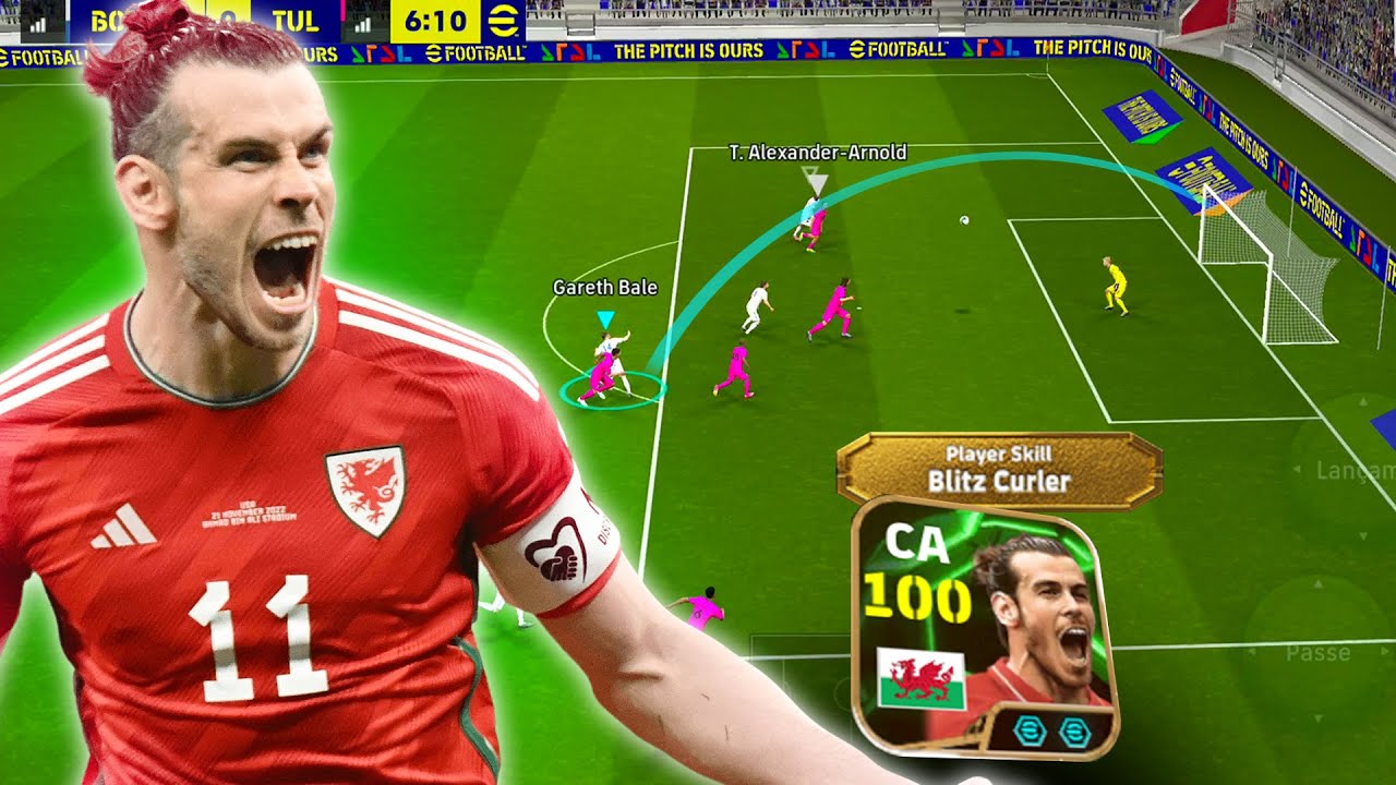 GamePlay com Bale Blitz Curler do Contrato Direto no eFootball Mobile ...
