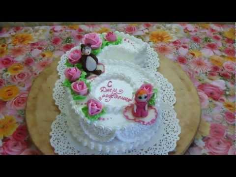 торт на 6 рочків Маша і Ведмідь