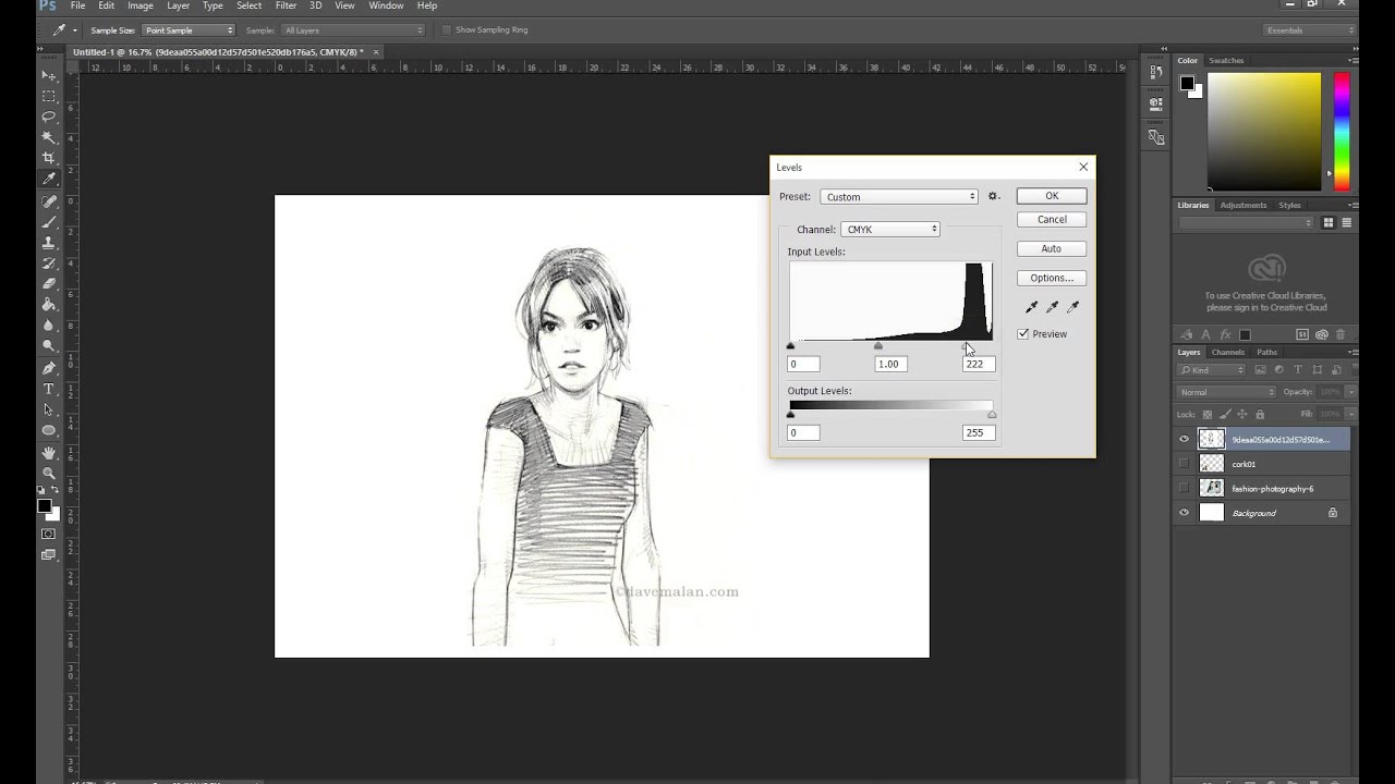 Importing a Sketch and removing background - YouTube
