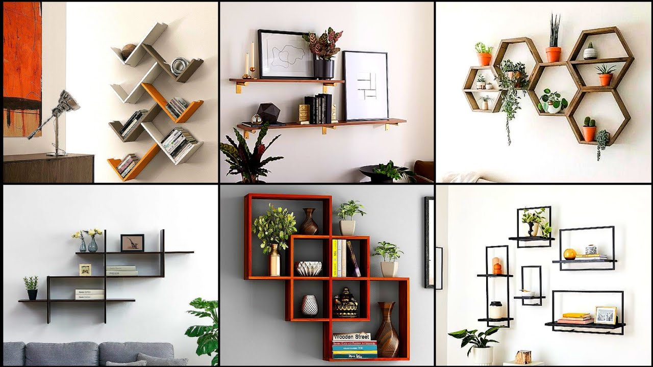 100 modern living room shelves design ideas - YouTube