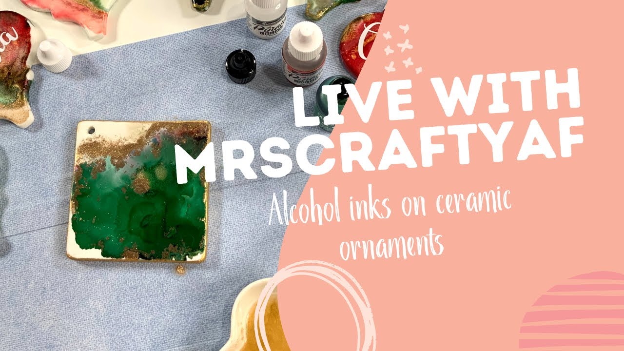 DIY ALCOHOL INKS ON CERAMIC ORNAMENTS - YouTube