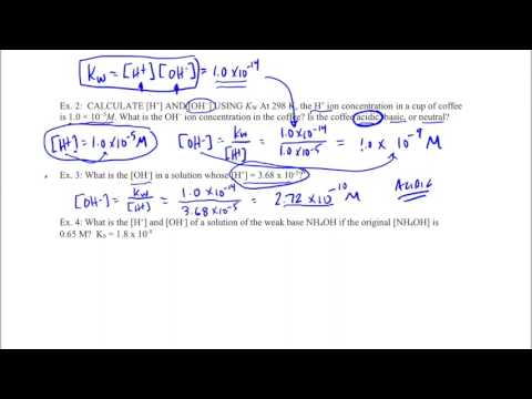 What is kW and pKw in chemistry?
