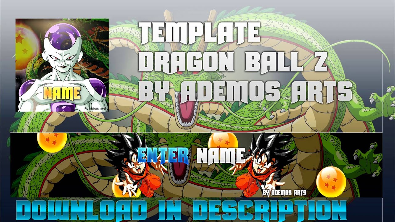 Template Logo&Banner Dragon Ball Z by Ademos - YouTube