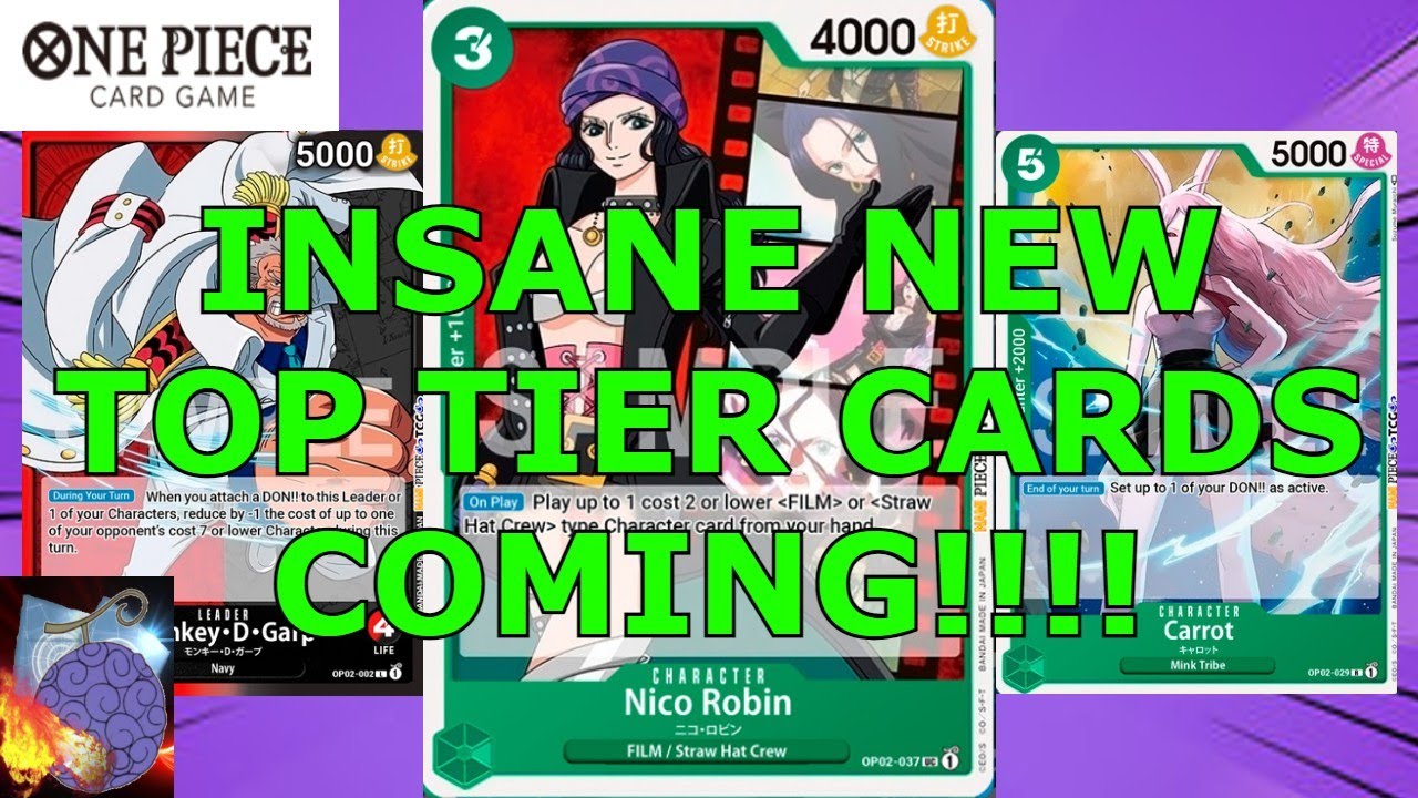 One Piece Card Game - NEW INSANE TOP TIER CARDS! ROBIN AND CARROT IN OP ...