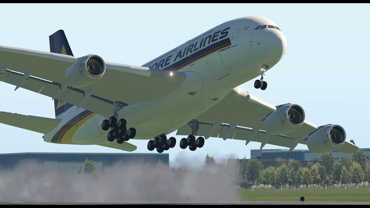 Extremely Heavy, Overload A380 Aircraft Tries To Take Off [XP11] - YouTube