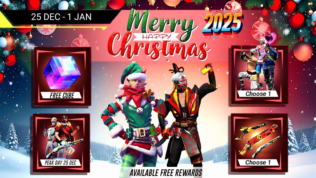 Christmas Event Free Rewards 💥| poker mp40 return | free fire new event ...