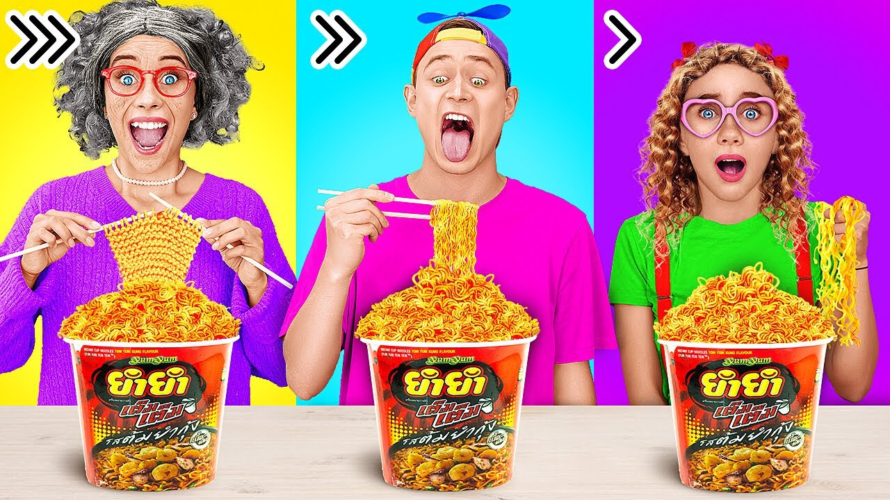 100-LAYER CHALLENGE | Granny and Me in the Ultimate Food Battle ...