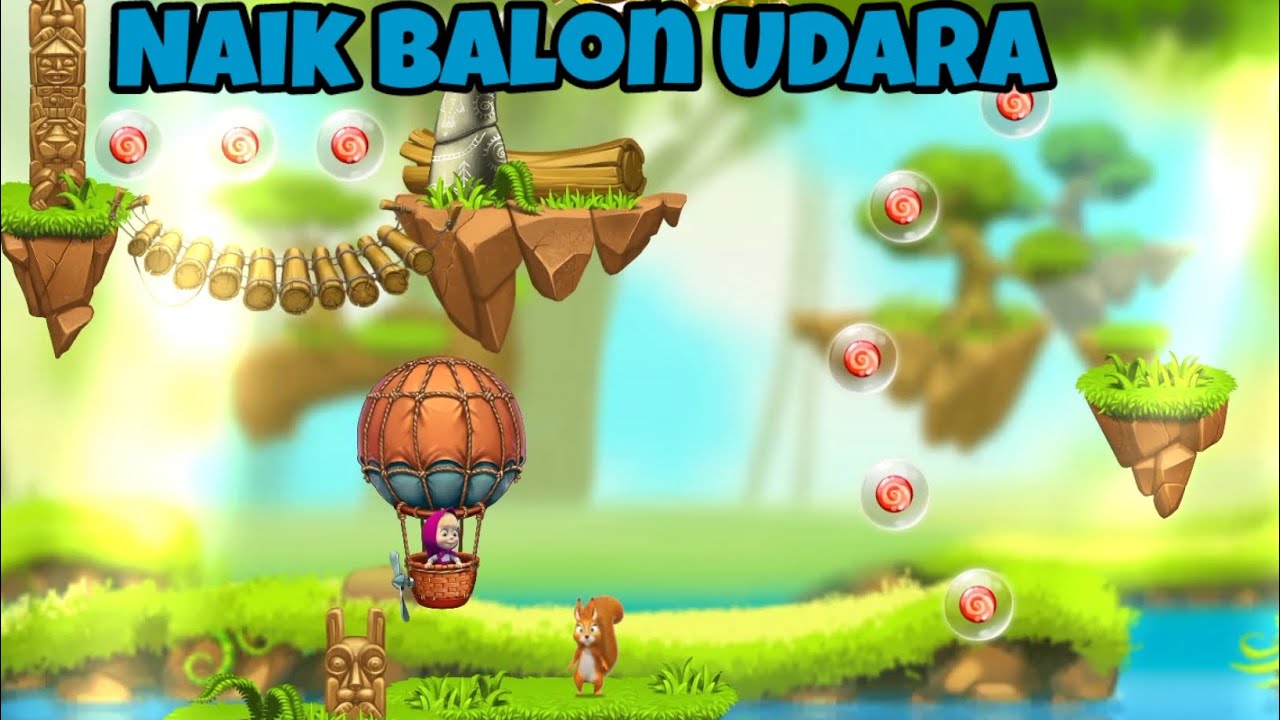 Masha Naik Balon Udara | Kids Game | Kartun Anak - YouTube