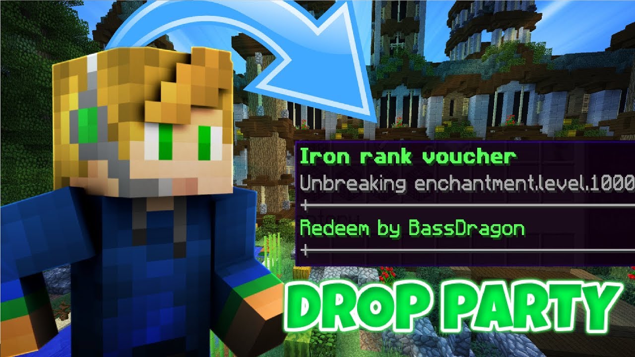 OP SKYBLOCK IRON RANK GIVEAWAY !!! (FREE Minecraft Rank) | Minecraft ...