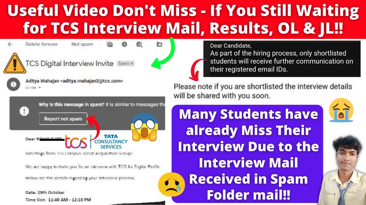Useful Video Don't Miss - If You Still Waiting for TCS Interview Mail ...