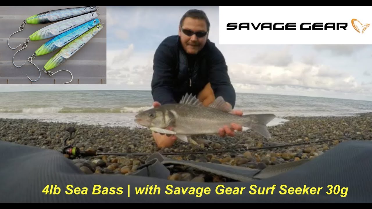 4lb Sea Bass | with Savage Gear Surf Seeker 30g | & Major Craft TCX 962 ...