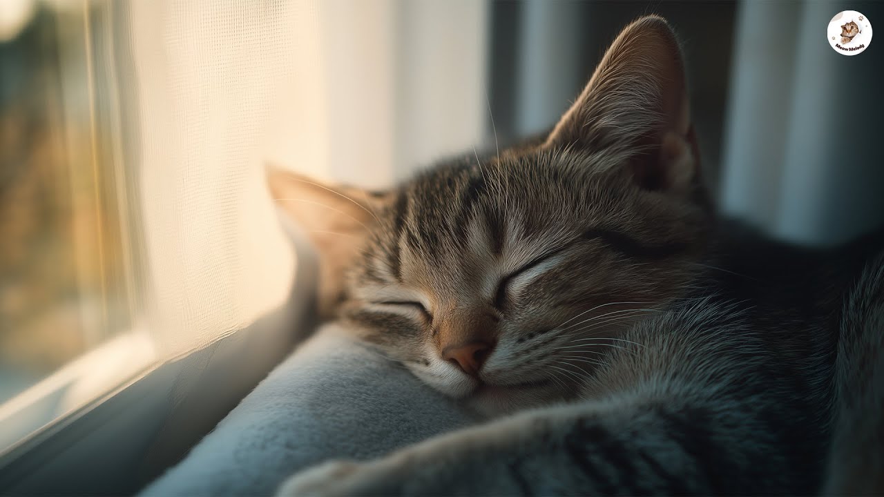 Sleepy Cat 🐱 Soothing Piano Heals Anxious Cat ♬ Essential Relaxation ...