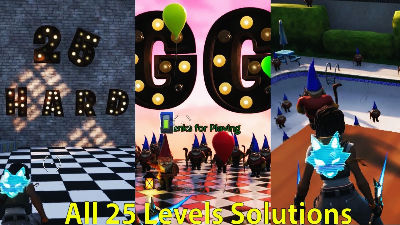 Fortnite - 25 Hard Escape Room Levels - 4241-4378-3130 - YouTube