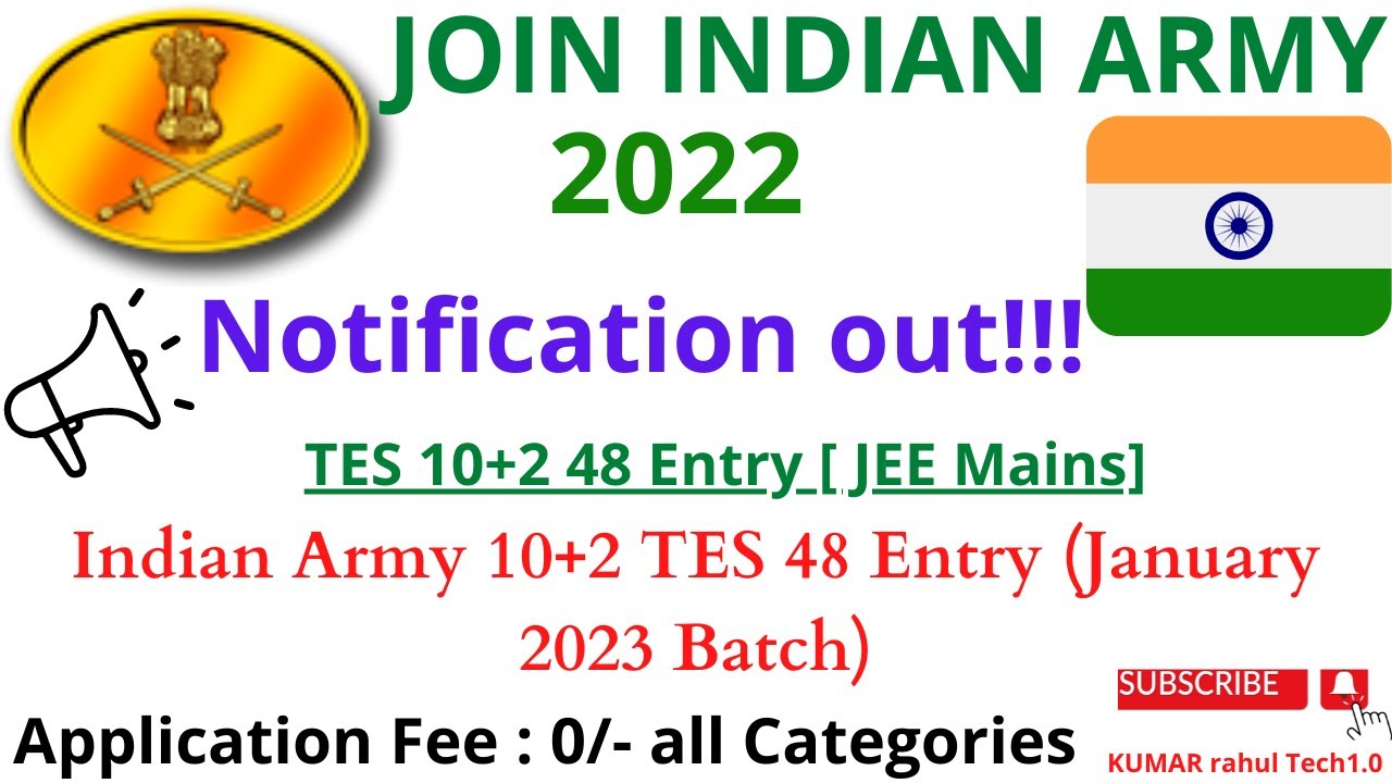 Technical Entry Scheme 10+2 Recruitment 2022 Released | TES 48 - Join ...