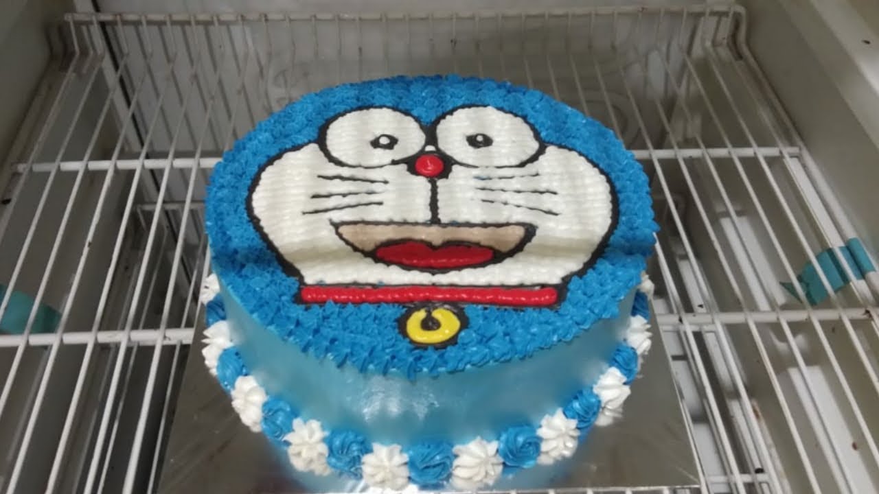 Kue ulang tahun karakter anak anak DORAEMON || Decorating Cake - YouTube