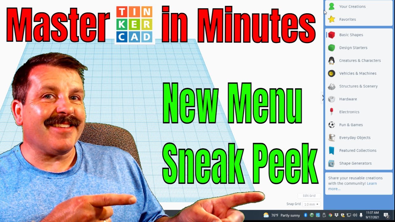Sneak Peek at the New Tinkercad Menu | Master Tinkercad in Minutes ...