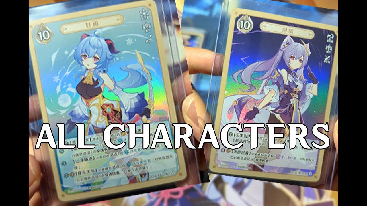 Genshin TCG Physical Cards - All Characters - YouTube