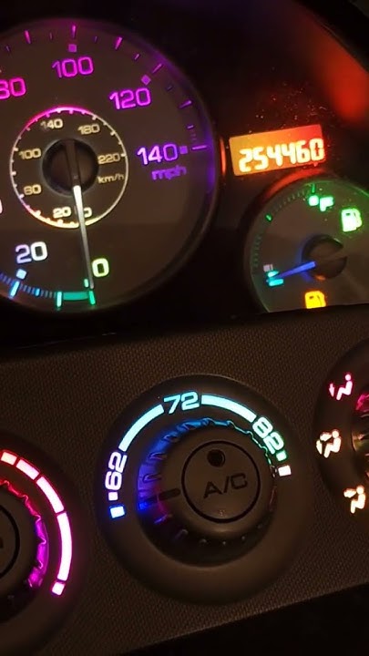 Acura RSX RGB Bluetooth led gauge cluster - YouTube