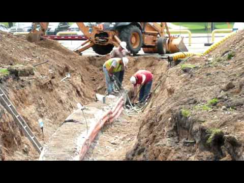 Conduit Relocation for Sangren Foundation - YouTube