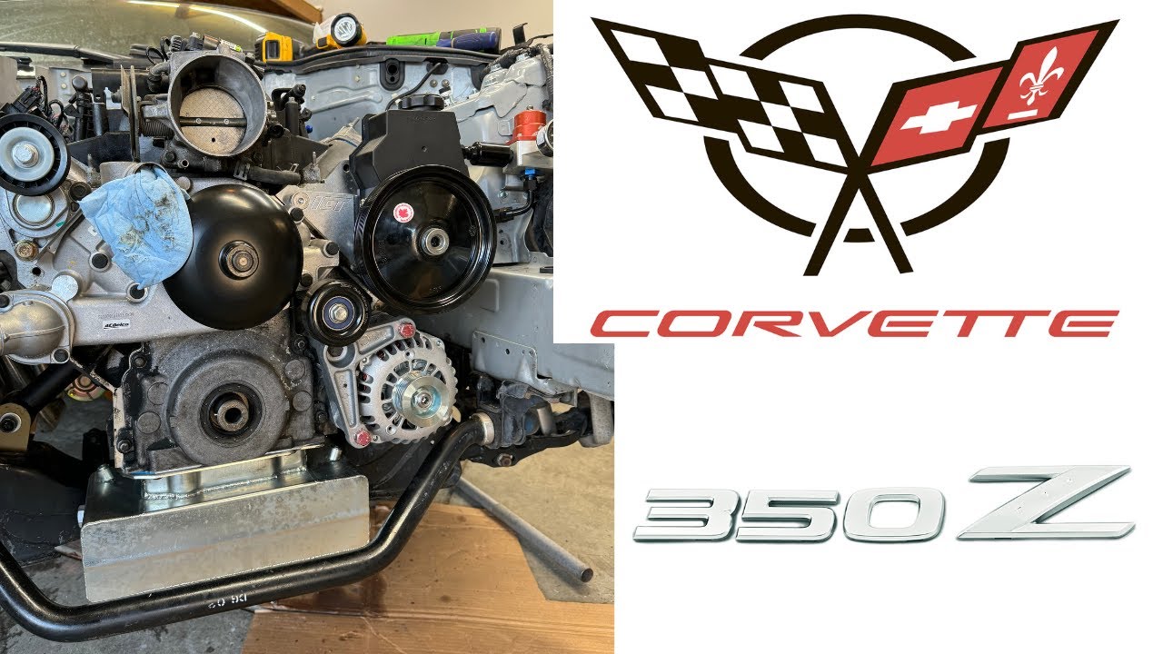 Corvette power steering 350z conversion - YouTube