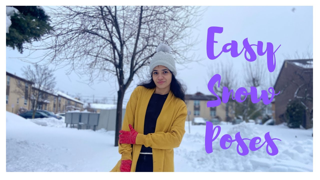 Creative photo poses Ideas| Easy Winter Poses Ideas || Snow Poses - YouTube