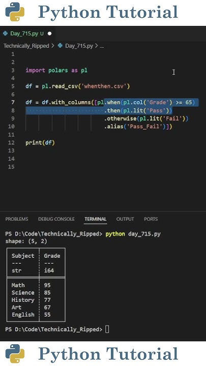 Polars Conditional Logic Made Simple | Python Tutorial - YouTube