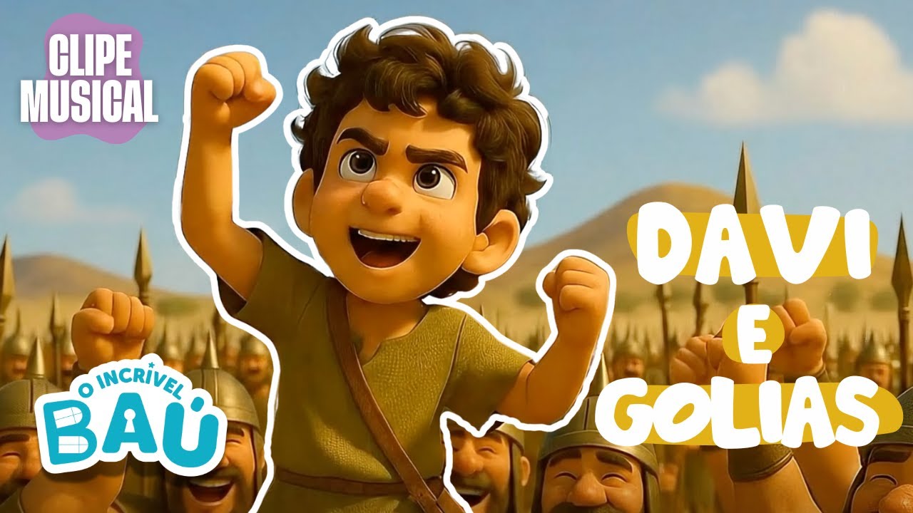 Davi e Golias | Clipe musical cristão infantil | O INCRÍVEL BAÚ [NT ...