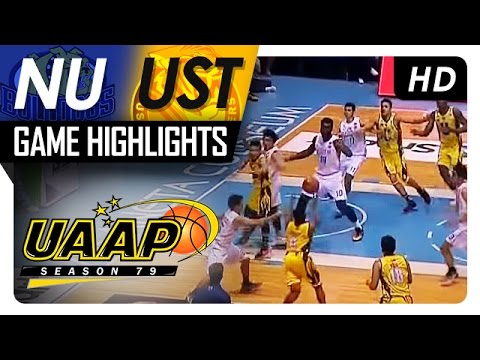 UST vs NU | Game Highlights | UAAP 79 | October 15, 2016 - YouTube