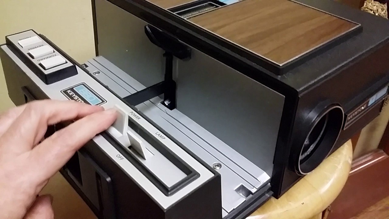 Keystone 880 slide projector with box, tags, extras. WoW!! - YouTube