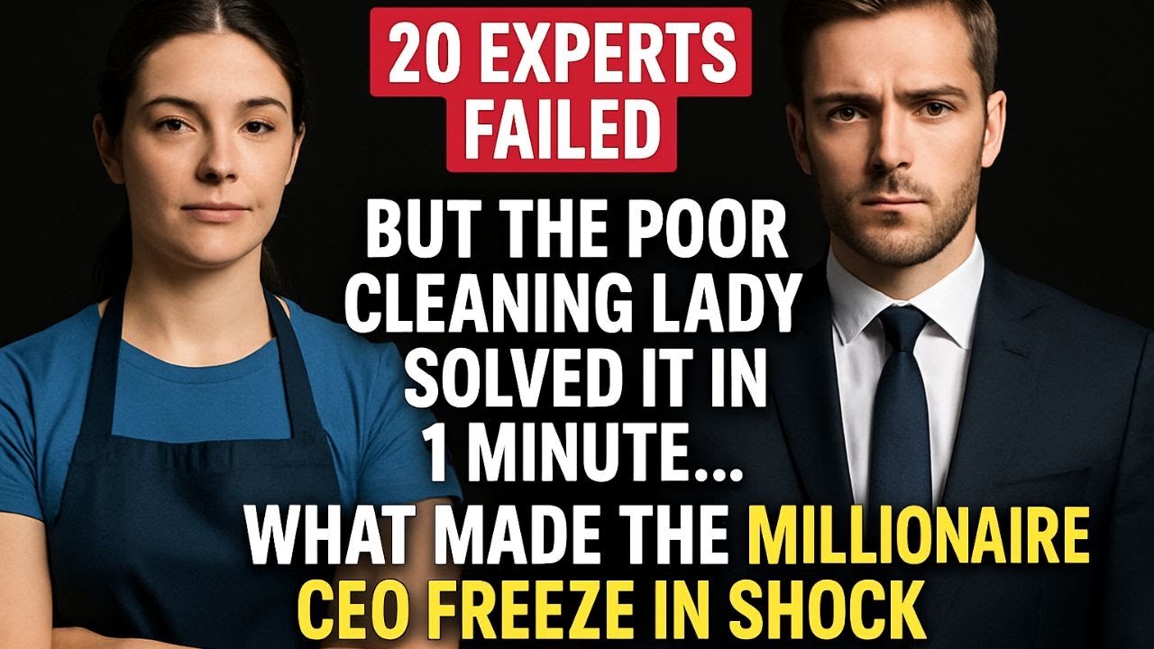 20 EXPERTS FAILED BUT THE POOR CLEANING LADY SOLVED IT IN 1 MINUTE ...