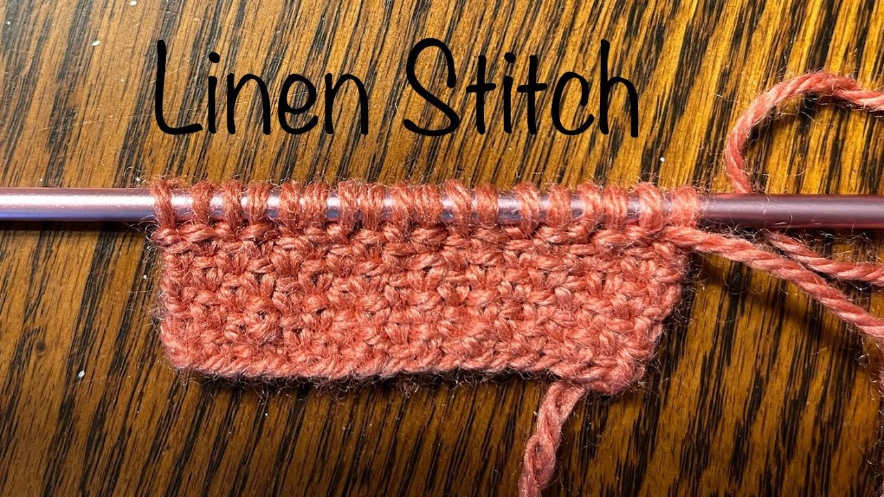 Knitted Linen Stitch Tutorial (Left-Handed) - YouTube