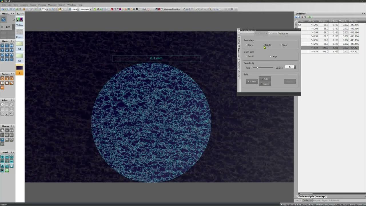 Grainsize analysis software - YouTube