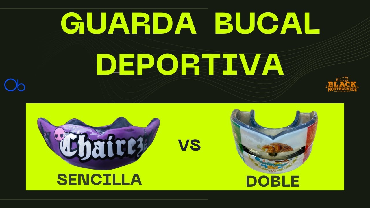 Guarda Bucal Deportiva : ¿superior, inferior o doble? con Black ...
