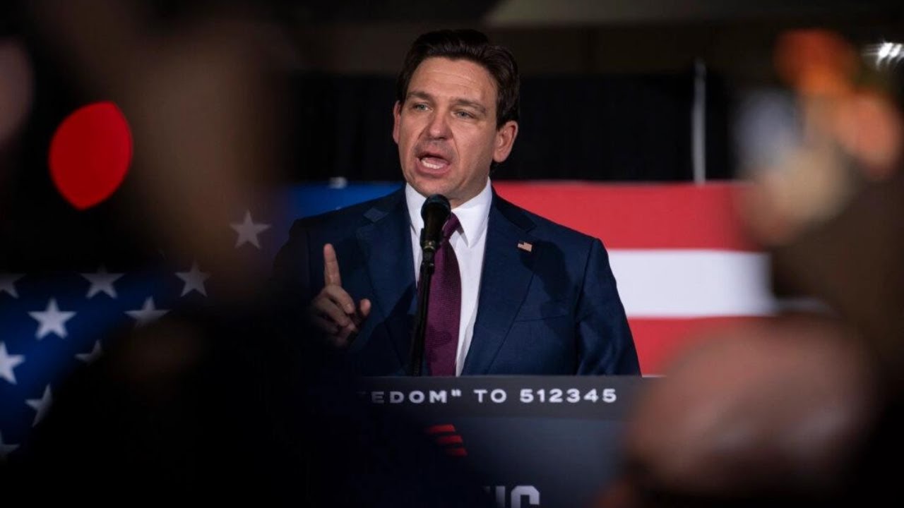 DeSantis "bỏ chạy" treo cờ trắng tại bang New Hampshire - YouTube
